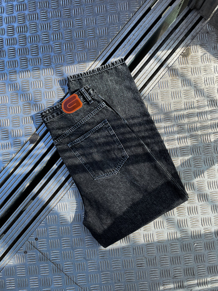 CLASSIC BLACK STONE WASHED DENIM JEANS – Goldblok Garments